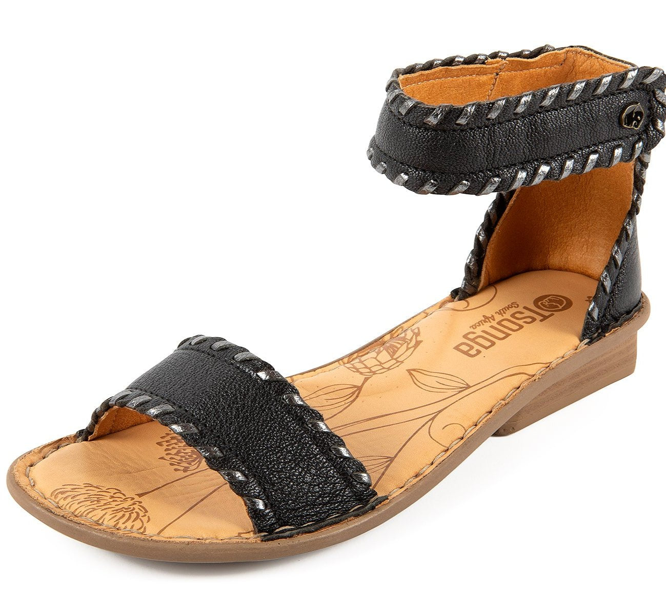 Thushana - Black Gladiator Sandal – Tsonga AU