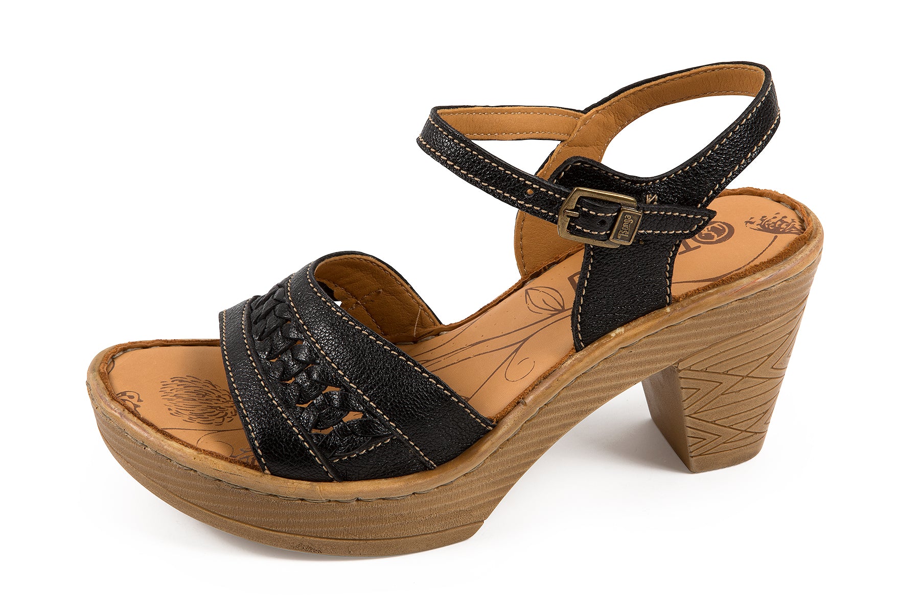 Kapaka - Black Wooden Heel Sandals – Tsonga AU